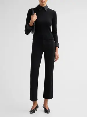 Alice + Olivia Porla Embellished Collared Sweater