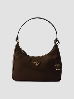Prada Re-edition 2005 Re-nylon And Saffiano Mini Shoulder Bag - Brown