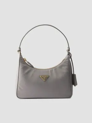 Prada Re-edition 2005 Re-nylon And Saffiano Mini Shoulder Bag - Grey