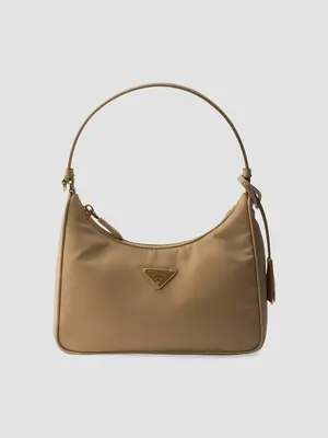 Prada Re-edition 2005 Re-nylon And Saffiano Mini Shoulder Bag - Light Brown