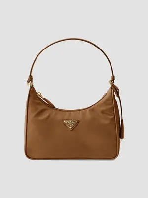 Prada Re-edition 2005 Re-nylon And Saffiano Mini Shoulder Bag - Medium Brown