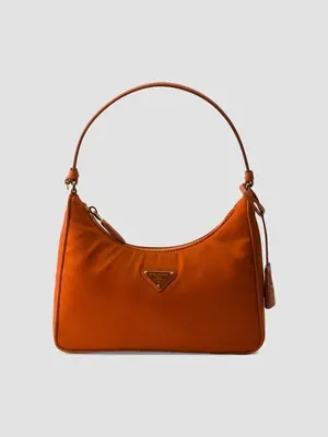 Prada Re-edition 2005 Re-nylon And Saffiano Mini Shoulder Bag - Orange