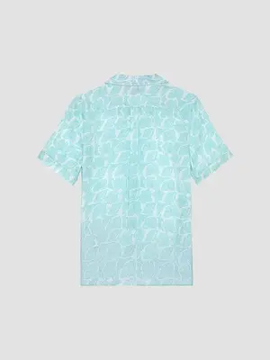 Vilebrequin Seashells Linen Bowling Shirt