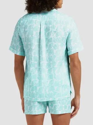 Vilebrequin Seashells Linen Bowling Shirt