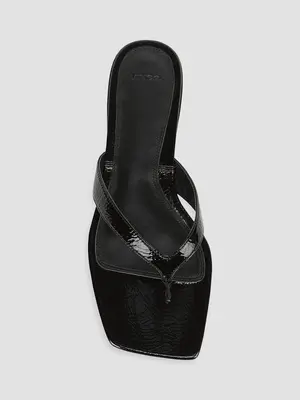 Vince San Juan Leather Sandals - Black