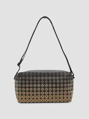Issey Miyake Gradual Geometric Saddle Bag - Beige
