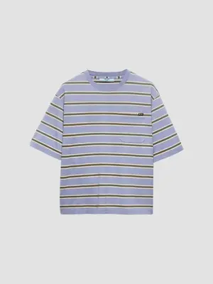 Prada Striped Cotton Jersey T-shirt - Blue