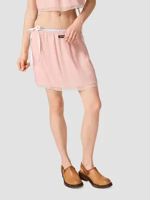 Miu Miu Chiffon Mini Skirt