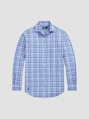Polo Ralph Lauren Classic Fit Poplin Button-front Shirt Blue Multi