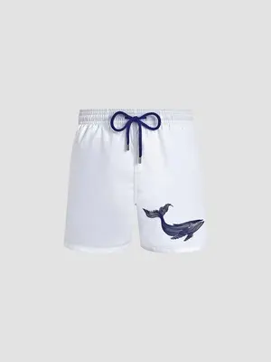 Vilebrequin Embroidered Whale Swim Shorts - Blanc