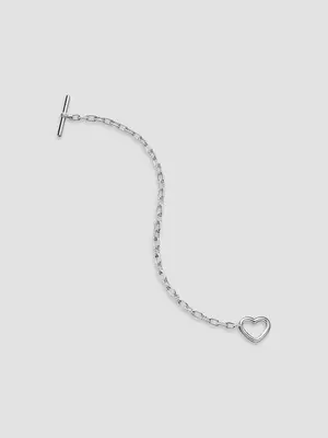 David Yurman Dy Madison Heart Toggle Chain Bracelet In Sterling 3mm