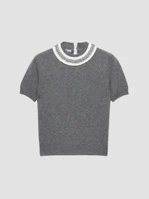 PRADA Short-sleeved Wool And Cashmere Sweater