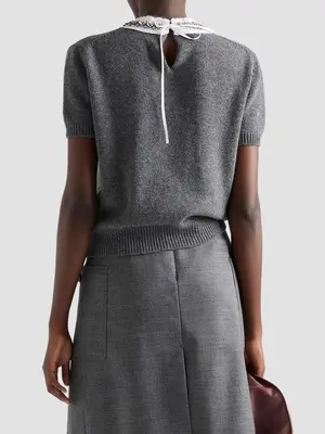 Prada Short-sleeved Wool And Cashmere Sweater