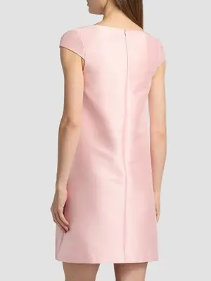 Badgley Mischka Mikado Embellished Neck Cocktail Dress