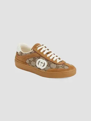 Gucci G75 Canvas & Suede Low-top Sneakers