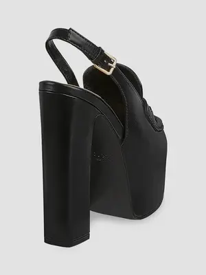 Gucci Horsebit Loafer 145mm Platform Slingback Pumps