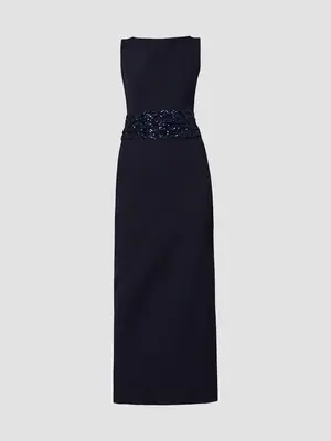 Shoshanna Sia Crepe Sequin-embellished Maxi Dress