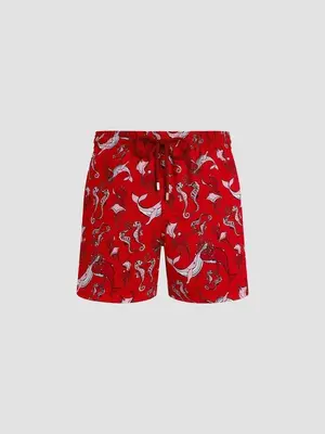 Vilebrequin Whimsical Whales Swim Shorts - Coquelicot