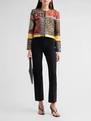Alice + Olivia Kidman Patchwork Jacket