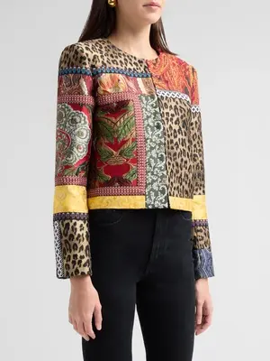 Alice + Olivia Kidman Patchwork Jacket