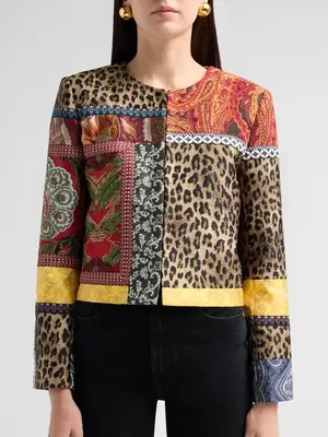Alice + Olivia Kidman Patchwork Jacket