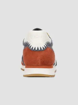 Veronica Beard Penrose 25mm Whipstitch Colorblocked Sneakers - Navy Rust