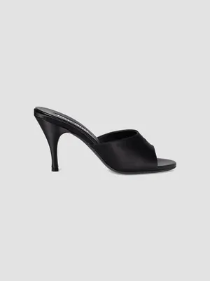 Miu Miu Satin Sandals - Black