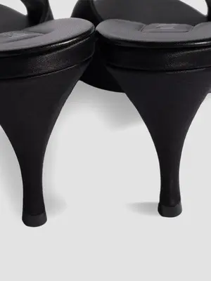 Miu Miu Satin Sandals - Black