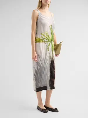 Issey Miyake Urban Jungle Pleats Midi-dress