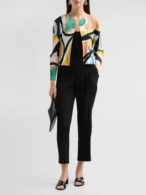 Issey Miyake Roll Abstract Pleated Cardigan
