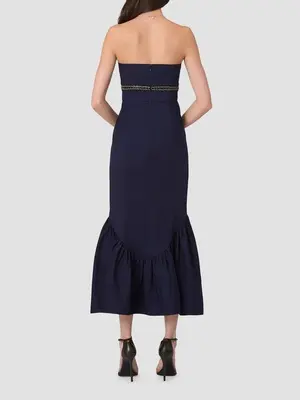 Shoshanna Ashton Cotton Faille Mermaid Midi Dress