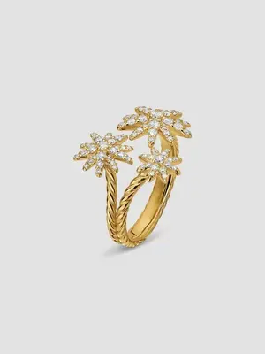 David Yurman Starburst Multi Star Ring In 18k Yellow Gold