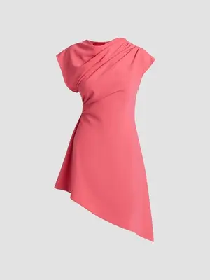 Halston Jolie Crêpe Asymmetric Dress