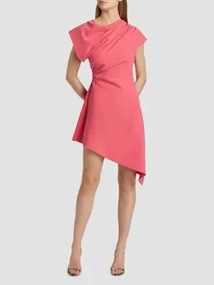 Halston Jolie Crêpe Asymmetric Dress