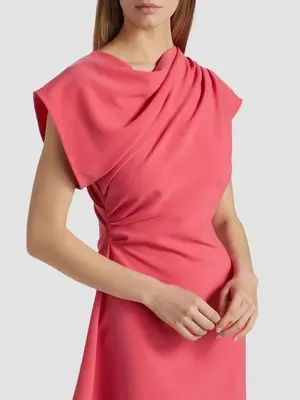 Halston Jolie Crêpe Asymmetric Dress