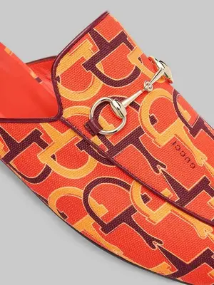 Gucci Princetown Horsebit Print Loafer Mules