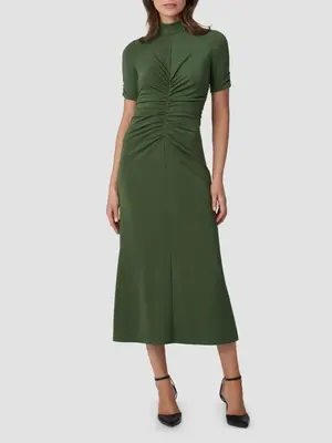 Shoshanna Shelly Ruched Midi Dress