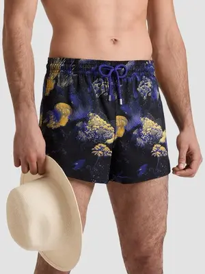 Vilebrequin Coral Reef Stretch Swim Shorts - Black