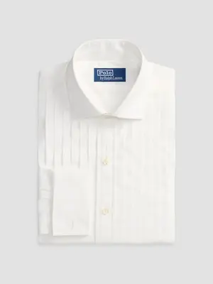 Polo Ralph Lauren French Cuff Cotton Poplin Tuxedo Shirt - White