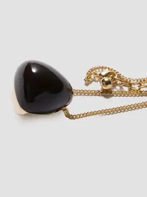 Miu Miu Metal Necklace - Brown