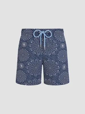 Vilebrequin Mistral Embroidered Sea Urchin Swim Trunks - Evening