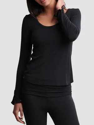 Barefoot Dreams Ultra Soft Ribbed Long-sleeve T-shirt