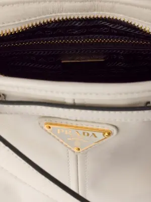 Prada Bonnie Small Leather Top Handle Bag - White