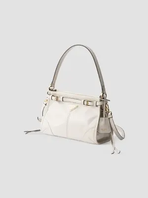 Prada Bonnie Small Leather Top Handle Bag - White