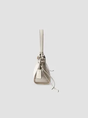 Prada Bonnie Small Leather Top Handle Bag - White
