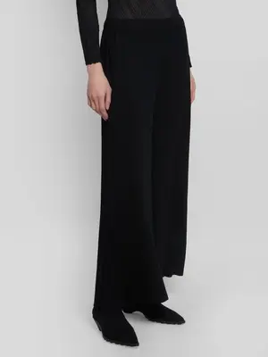 Issey Miyake Hatching Pleated Wide-leg Pants