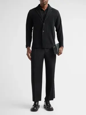 Issey Miyake Pleated Knit Blazer