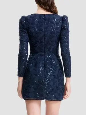 Dress The Population Brie Sequined Fit-and-flare Minidress