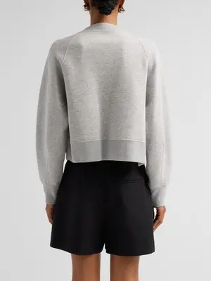 Sacai Zip Sponge Crewneck Sweatshirt
