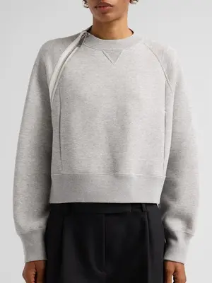 Sacai Zip Sponge Crewneck Sweatshirt